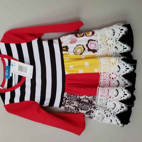 sjs cruff | Dresses | Nwts Lace Trimmed Patchwork Dress 2t Sjscruff ...